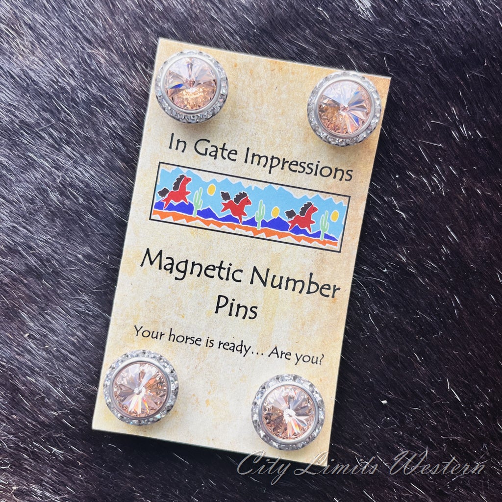 Magnetic Number Pins - Light Peach | City Limits Western