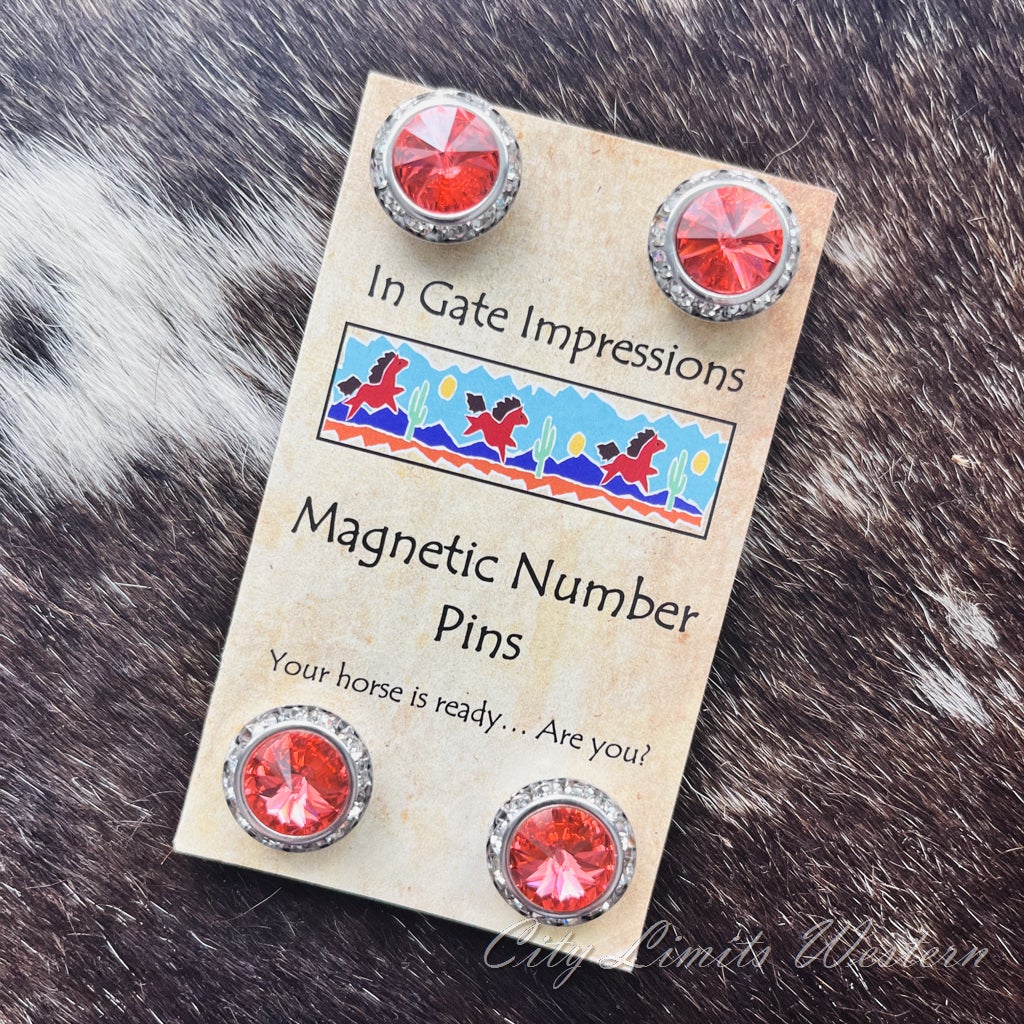 Magnetic Number Pins - Padparadcha | City Limits Western